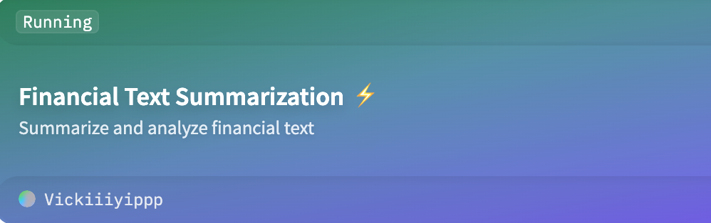 Financial Text Summarization